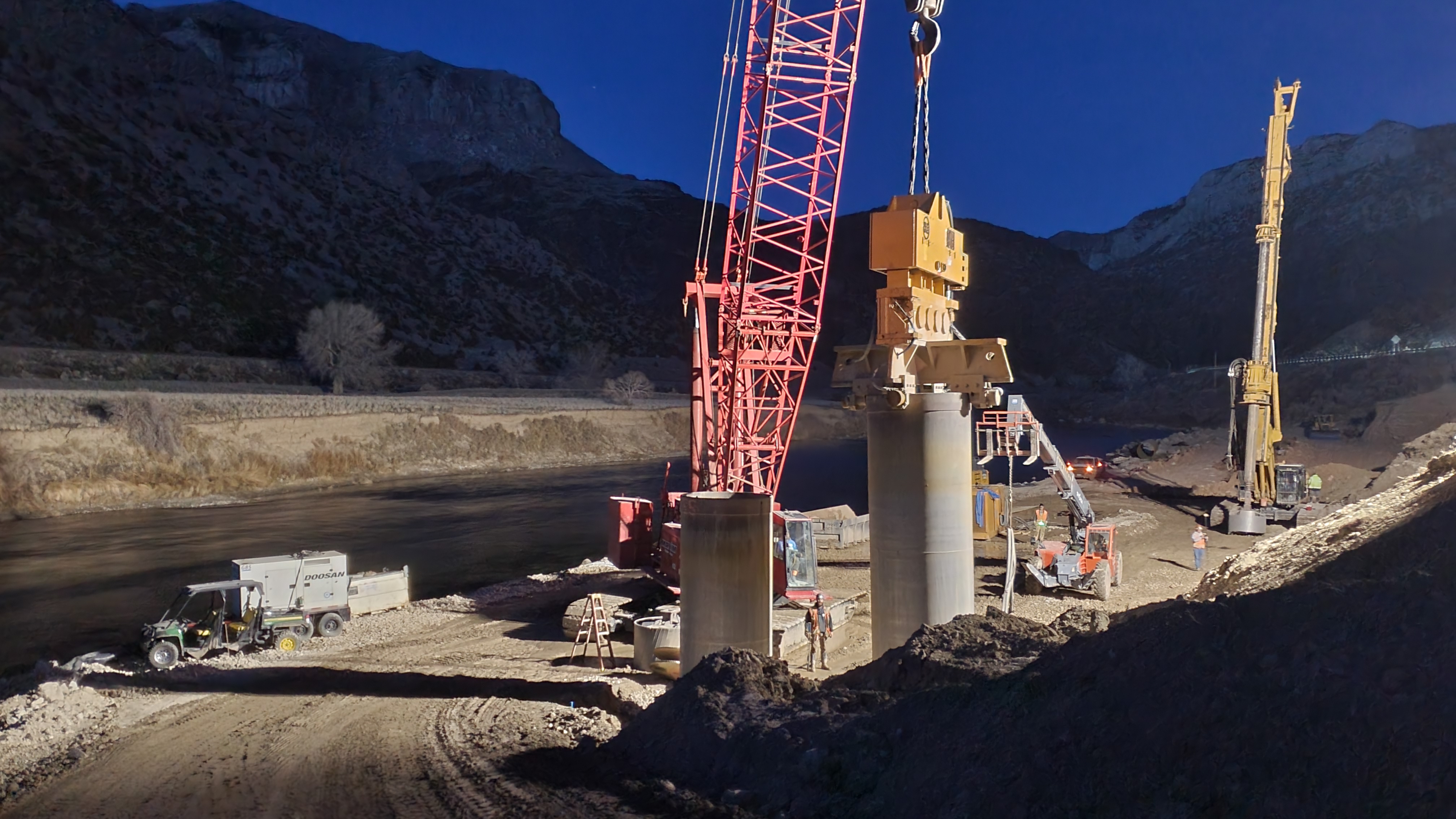 Slide stabilization work completed below Upper Wind River Canyon Campground